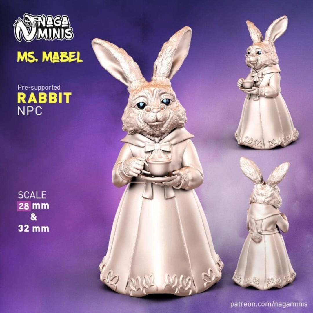 Rabbit Folk Shopkeeper Dnd Dungeons and Dragons 28mm/32mm TTRPG Fantasy ...