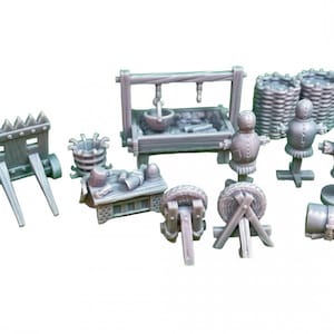 Campsite Terrain Set Dnd Dungeons and Dragons 28mm/32mm Tents Archery ...