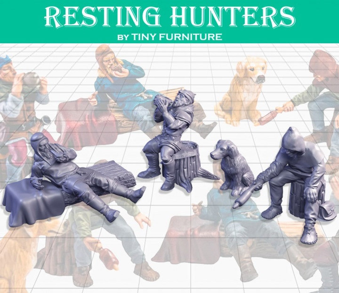 Resting Hunters Dnd Dungeons and Dragons 28mm/32mm Fantasy TTRPG ...