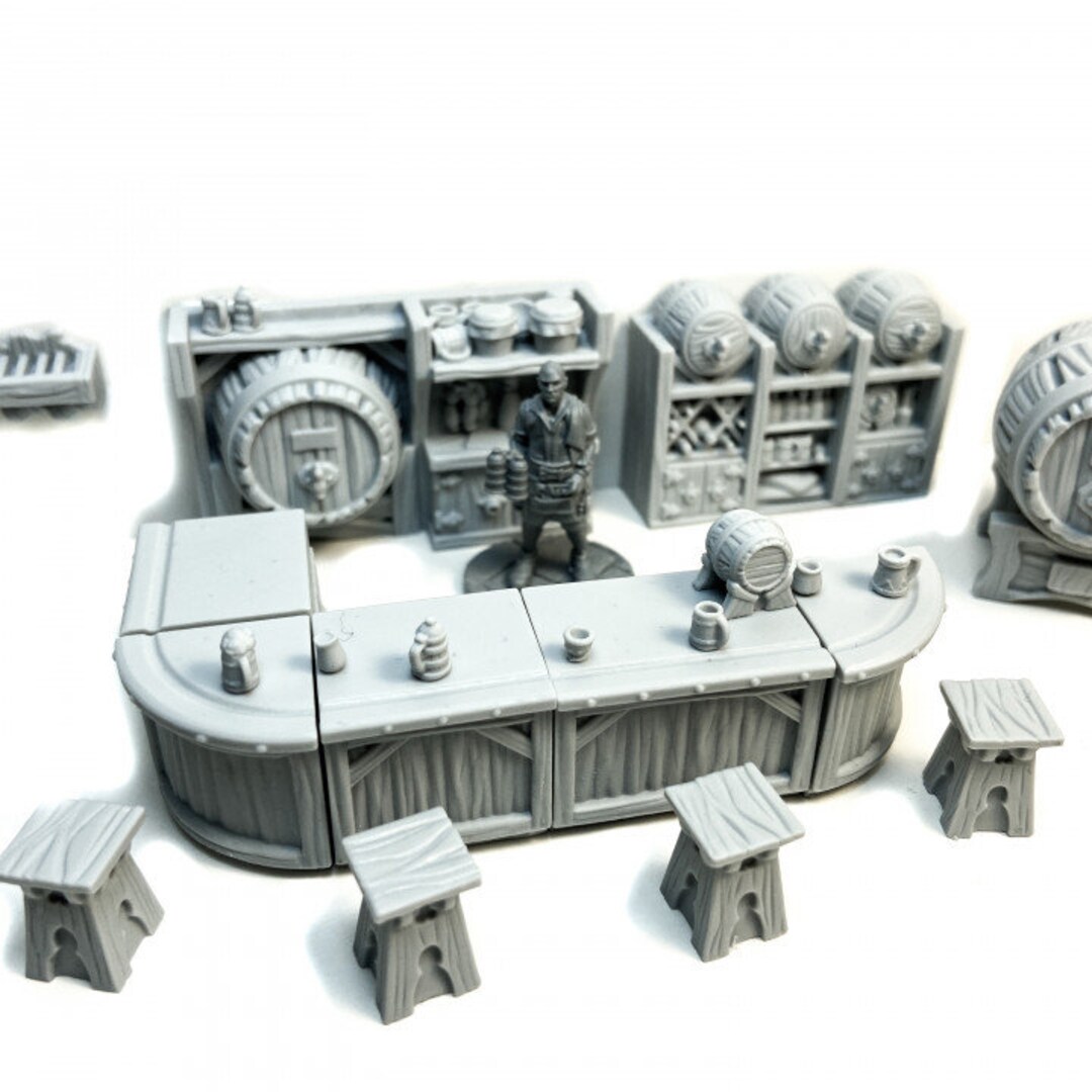 Tavern Bar Dnd Miniature Terrain for Dungeons and Dragons D&D ...