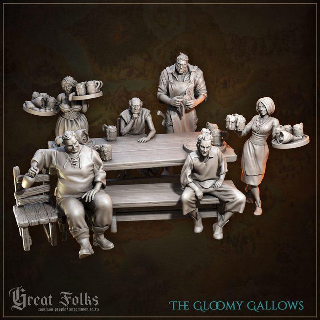 The Gloomy Gallows Dnd Dungeons and Dragons 28mm/32mm Townsfolk Npcs ...