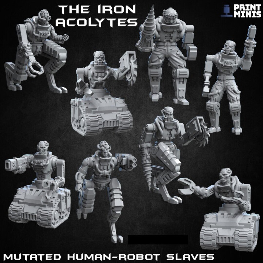 The Iron Acolytes, Prebuilt, Doomsday, Robot, Scifi Miniatures ...