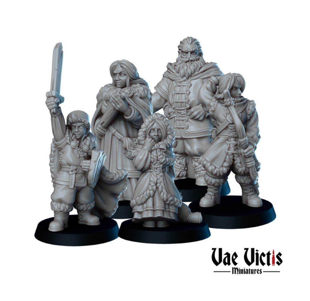 Winter Adventurers for Dnd, Explorers, Dungeons and Dragons, 28mm or ...
