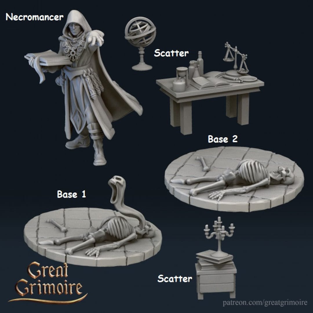 Necromancer, Undead, Dnd, Dungeons and Dragons Scatter Terrain ...