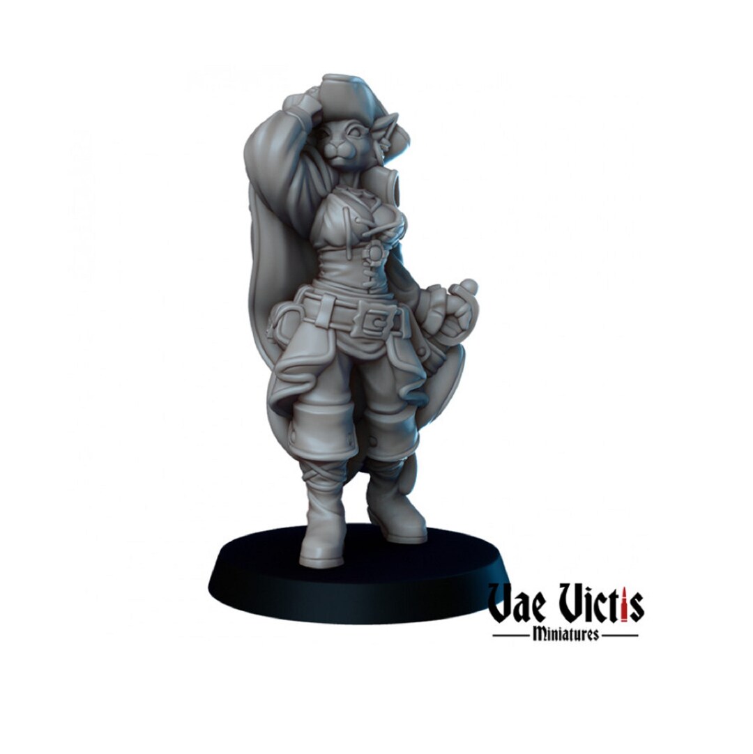 Tabaxi Cat Captain Dnd Dungeons and Dragons 28mm/32mm TTRPG Wargame ...
