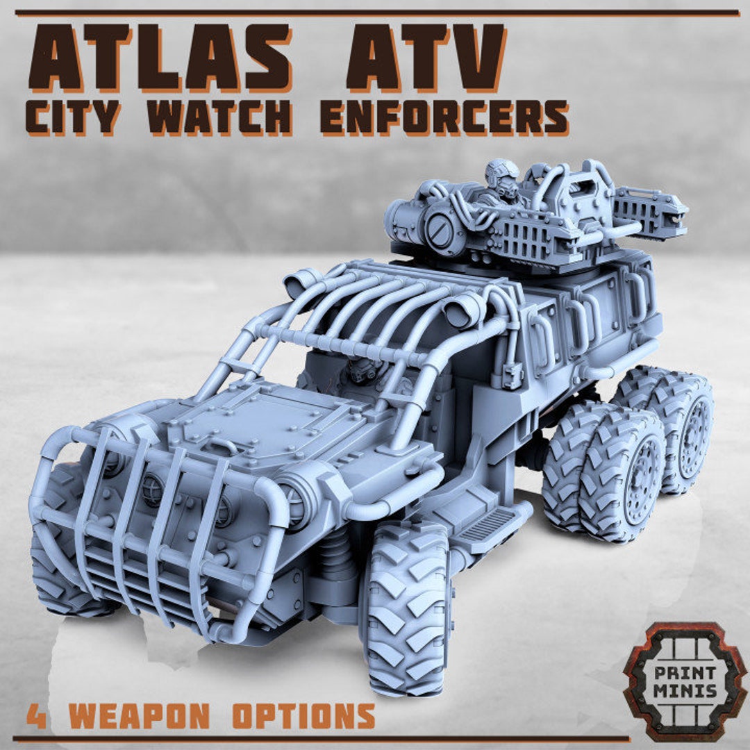 ATV With Drivers Dnd Dungeons and Dragons 28mm/32mm 4 Gun Options TTRPG ...