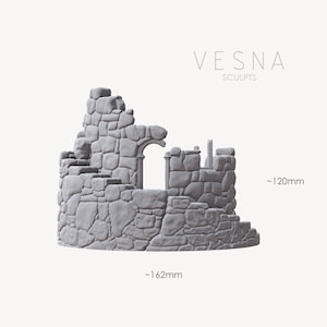 Ruined Tower Dnd Dungeons and Dragons 28mm/32mm Wargame Scatter Terrain ...