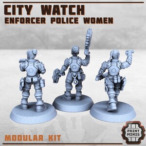 9pc Police Miniature Npcs Dnd Dungeons and Dragons Scifi Wargame RPG ...