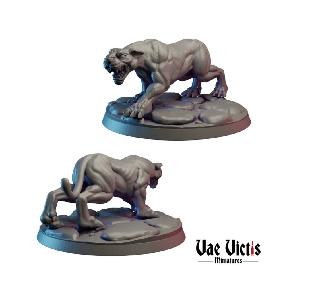 Panther Miniature, Dungeons and Dragons, Dnd, Pathfinder, Scatter ...