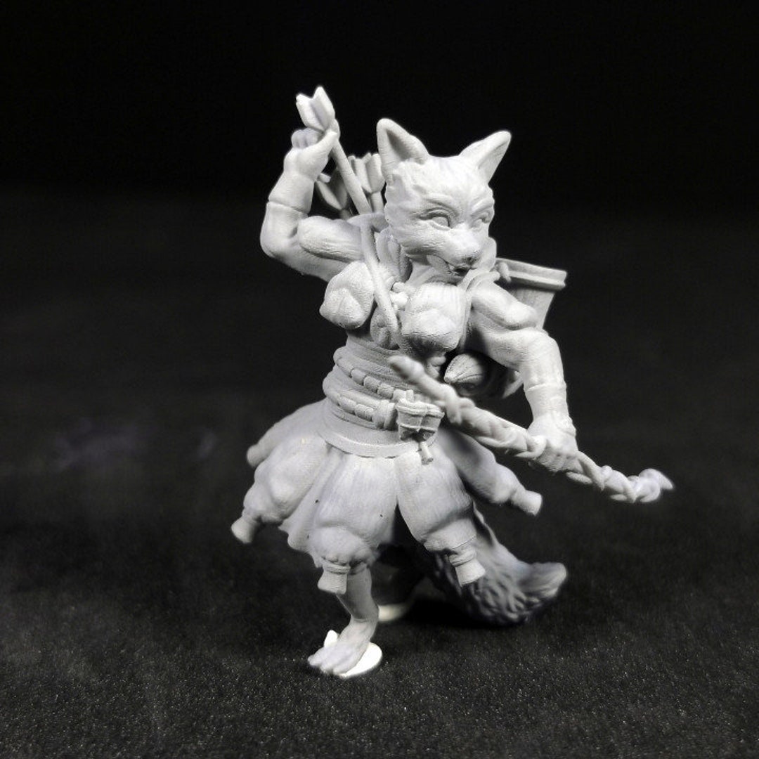 Foxfolk Beast Handler Dnd Dungeons and Dragons 28mm 32mm Scale RPG Fox ...