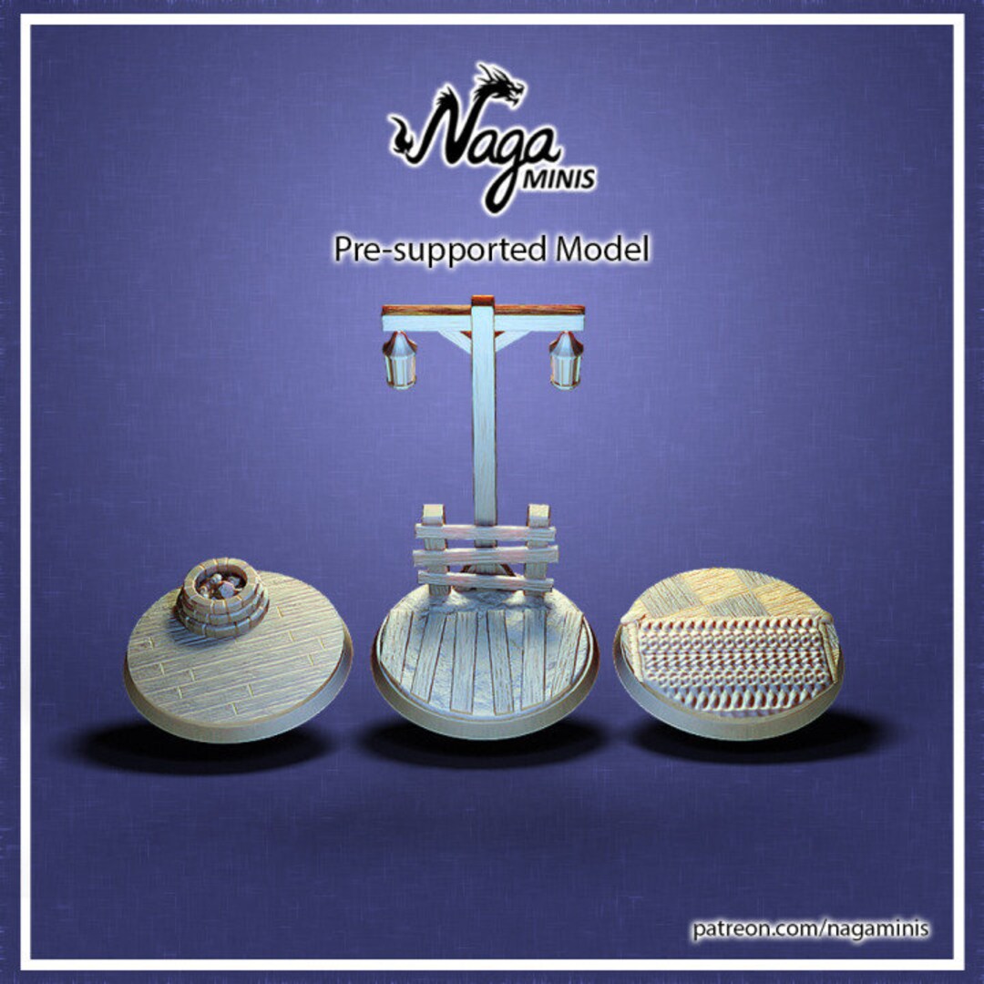3 Miniature Bases for Dnd Dungeons and Dragons 28mm/32mm Scale ...