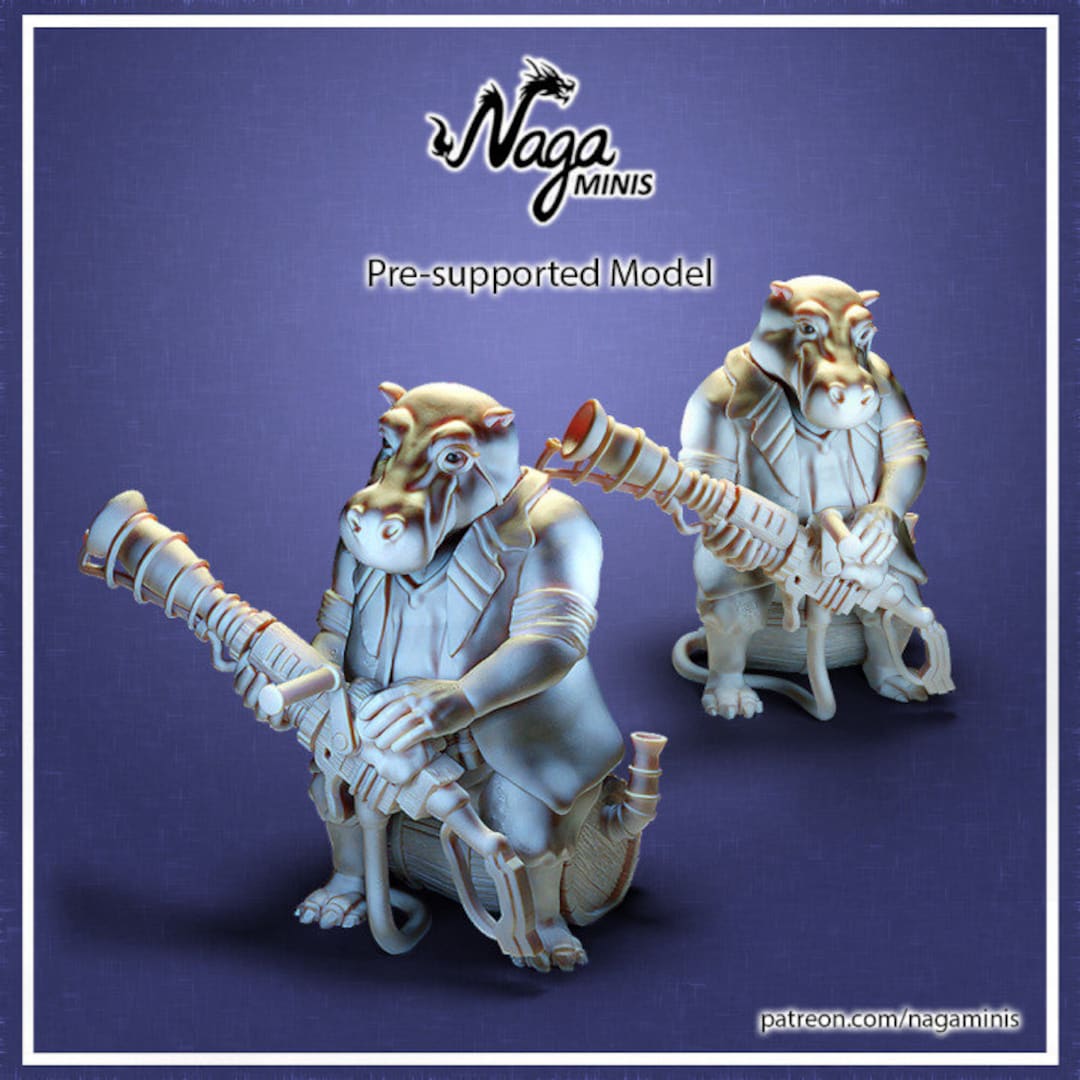 Hippo Folk Artificer Dnd Dungeons and Dragons Tabletop RPG Miniatures ...