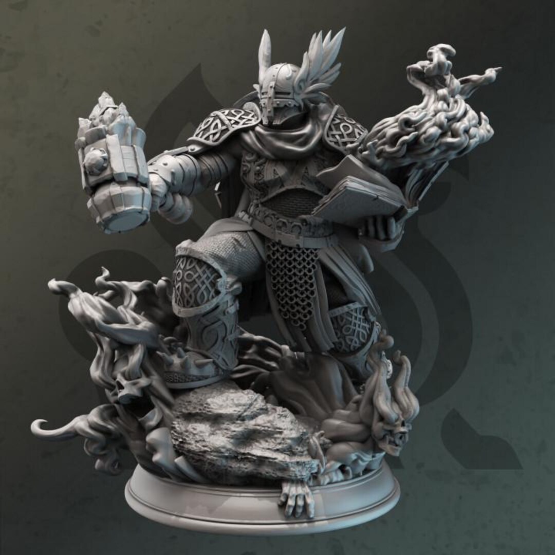 Fiery Forge Cleric Dnd Dungeons and Dragons 28mm/32mm TTRPG Fantasy ...