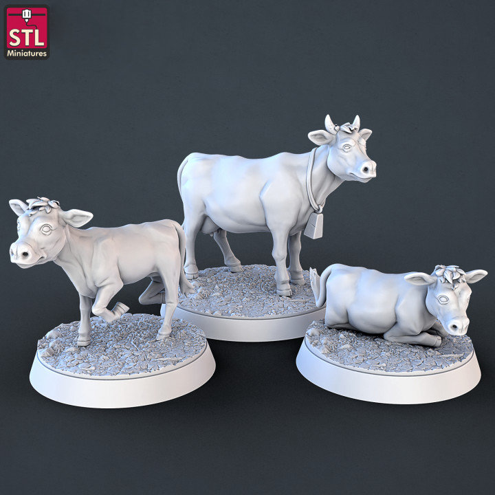 Farm Animals Dnd Dungeons and Dragons 28mm/32mm Wargame Scatter Terrain ...