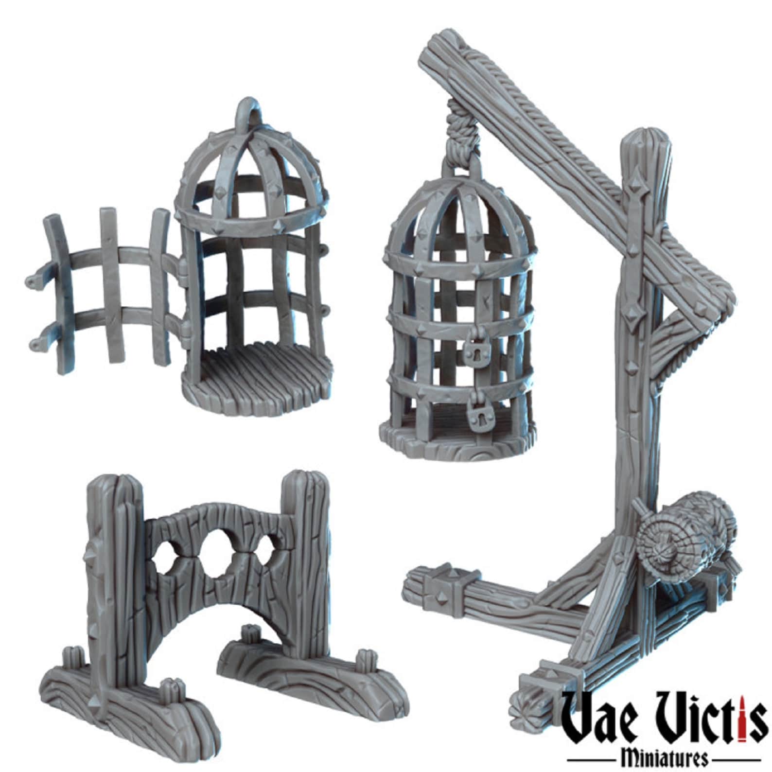 Prison Miniature Set for Dnd Dungeons and Dragons 28mm or 32mm Scale ...