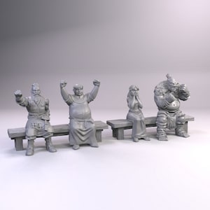 28mm/32mm Cheering Crowd Miniatures for Dungeons & Dragons Stadium ...
