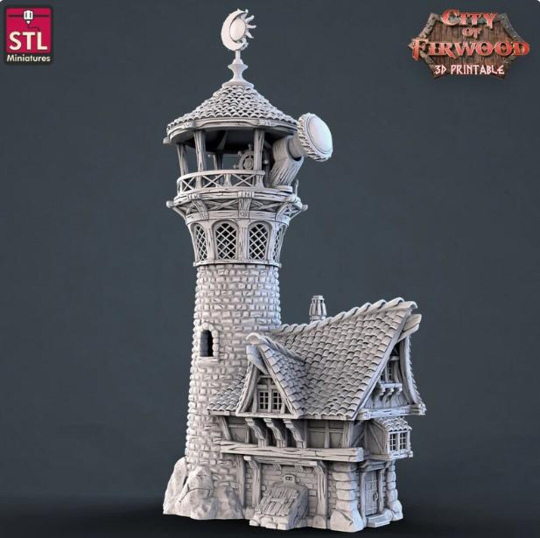 The Observatory Dnd Dungeons and Dragons 28mm/32mm Brick Building for ...