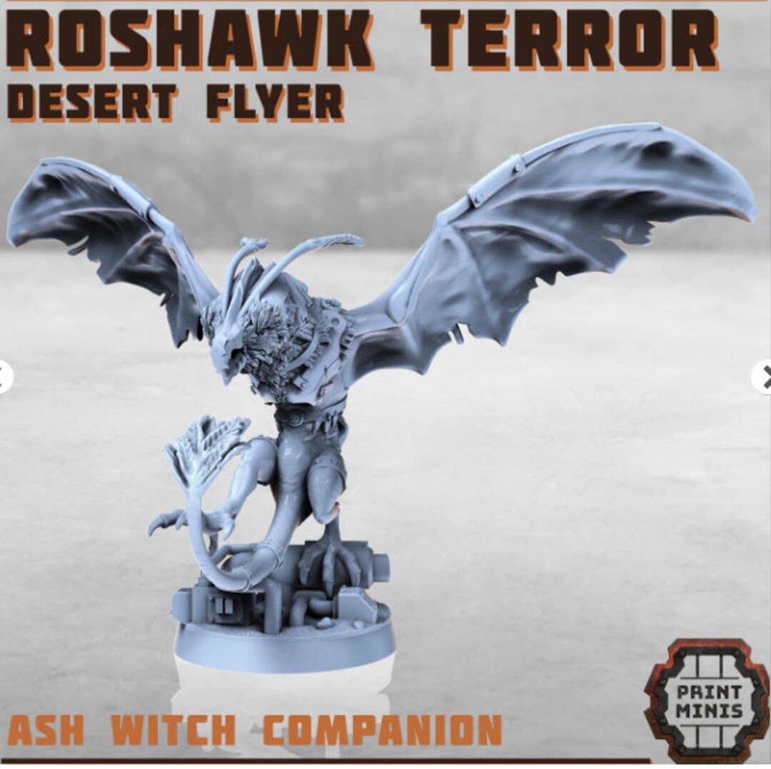 The Roshawk Terror, Desert Flyer Miniature, 28mm or 32mm Scale, Dnd ...