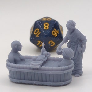 Village Bath Miniature Set for Dnd, Dungeons and Dragons, Spa Scenes ...