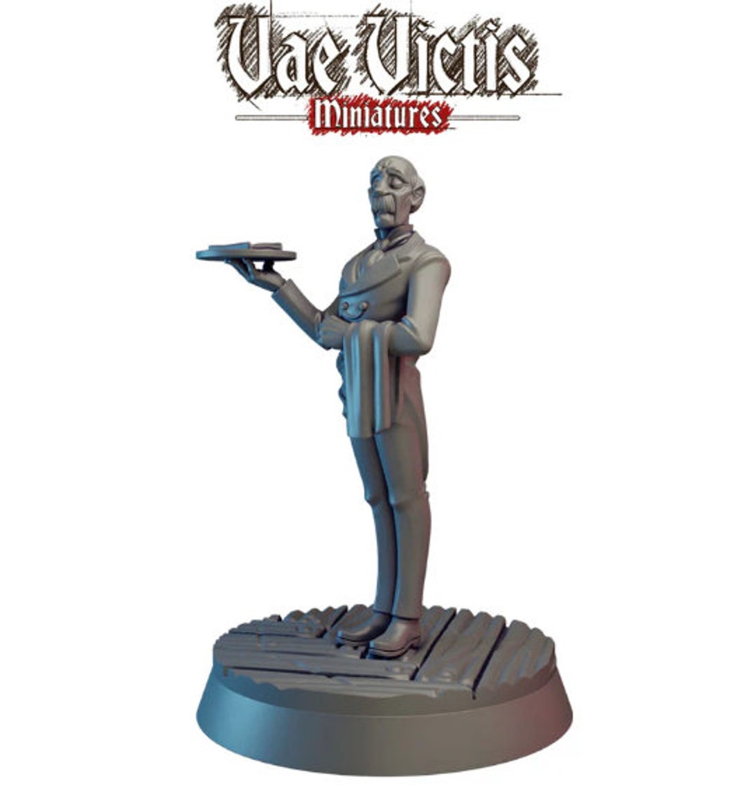 Butler Dnd Dungeons and Dragons 28mm/32mm Tavern Bar Butler TTRPG ...