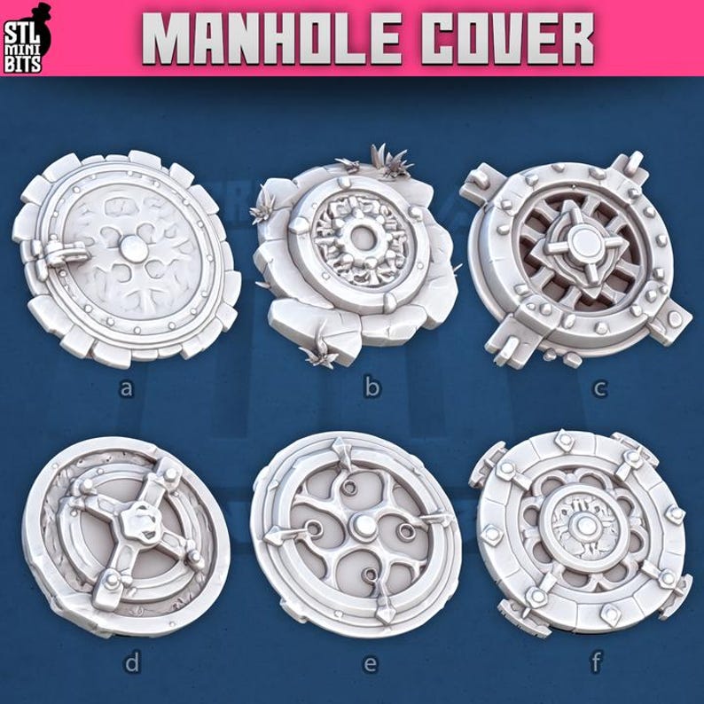 Manhole Covers for Dungeons and Dragons 28mm/32mm Basing Bits Dnd ...