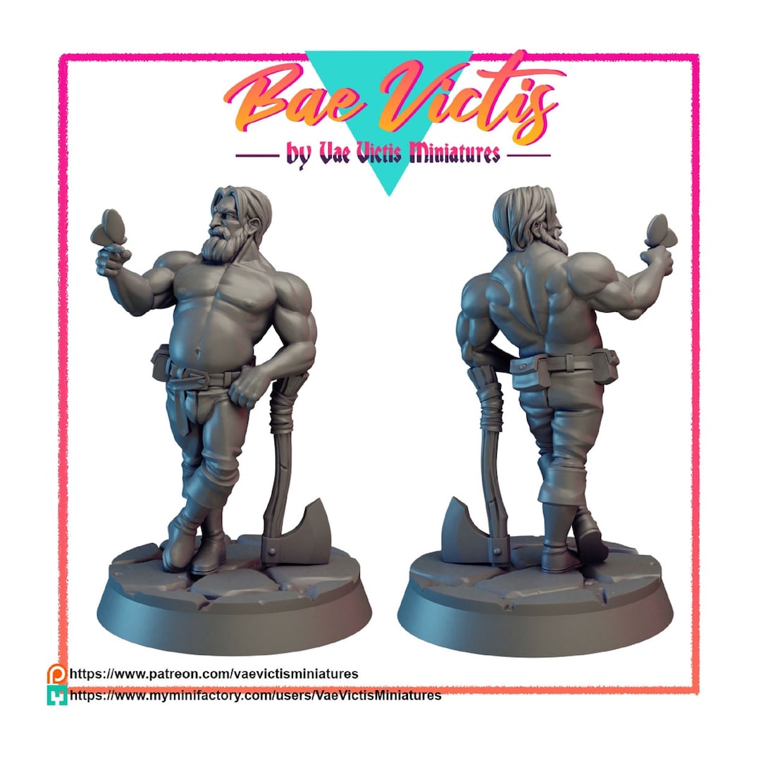 Lumberjack Dnd Dungeons and Dragons 28mm/32mm TTRPG Wargame Miniature ...