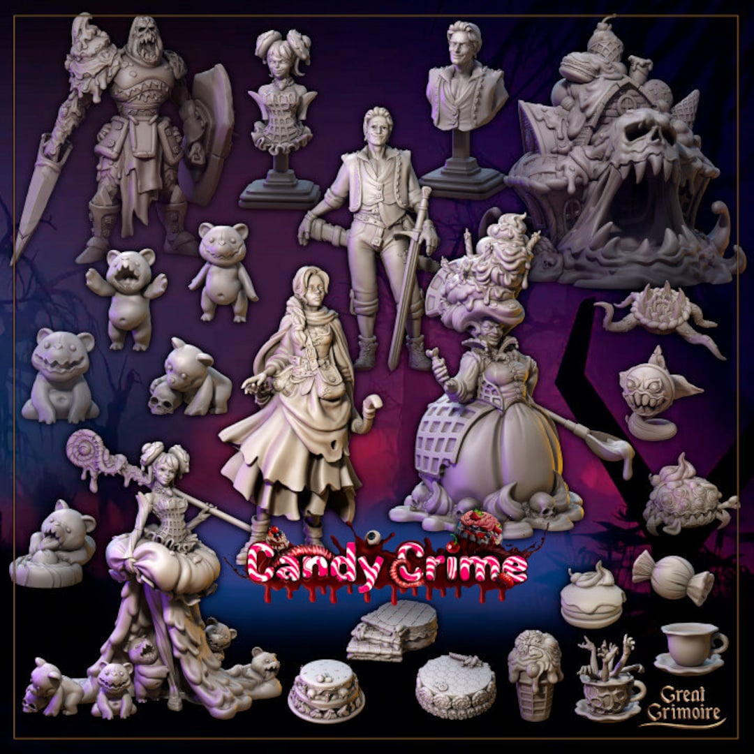 Candy Crime Miniatures for Dnd Dungeons and Dragons 28mm 32mm 35mm 75mm ...