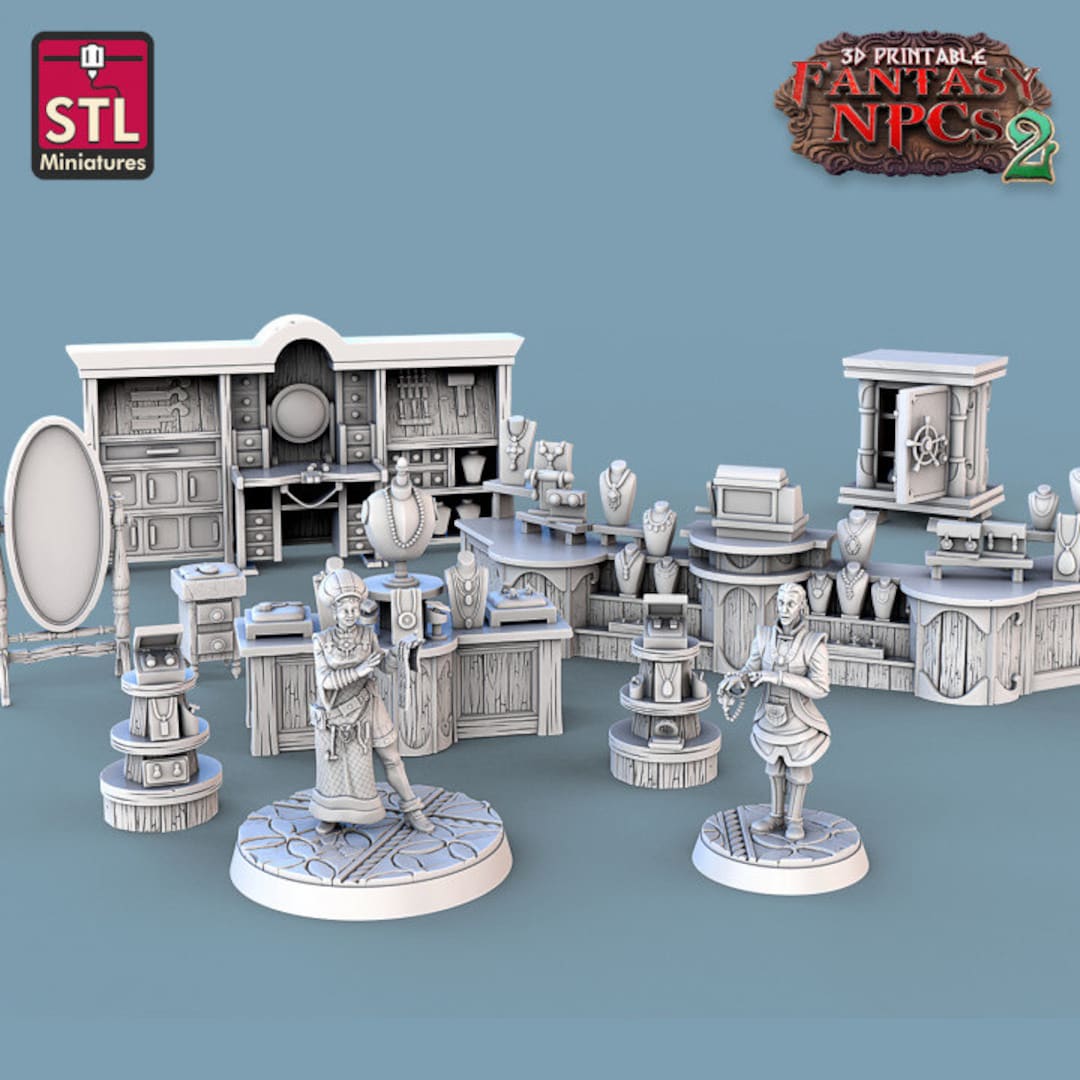 Jewelers Set, Dnd, Dungeons and Dragons, Jewelry Vendor Set, Fantasy ...