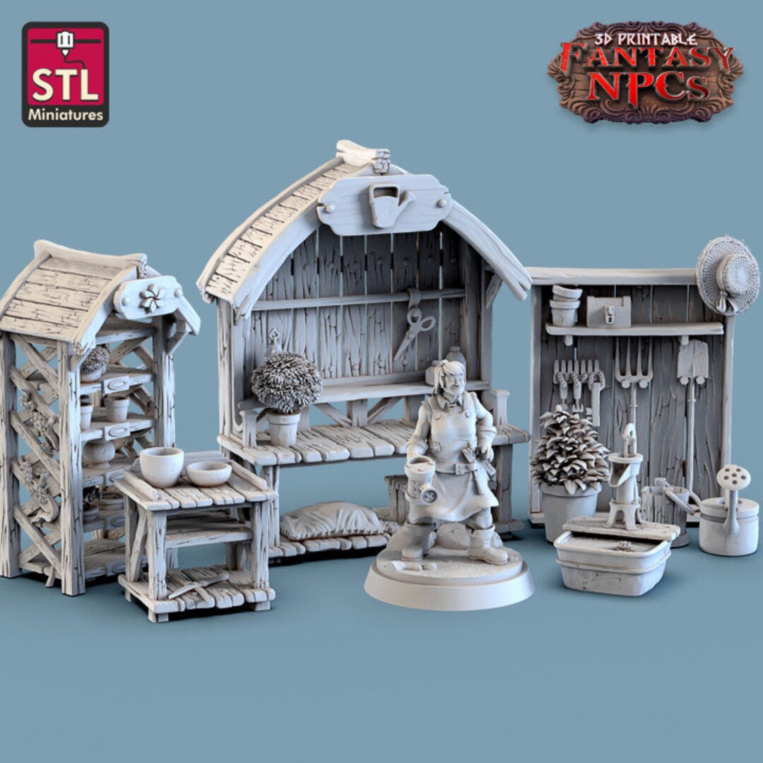 Gardener Set, Dnd, Dungeons and Dragons, Townsfolk Npcs, Miniature ...