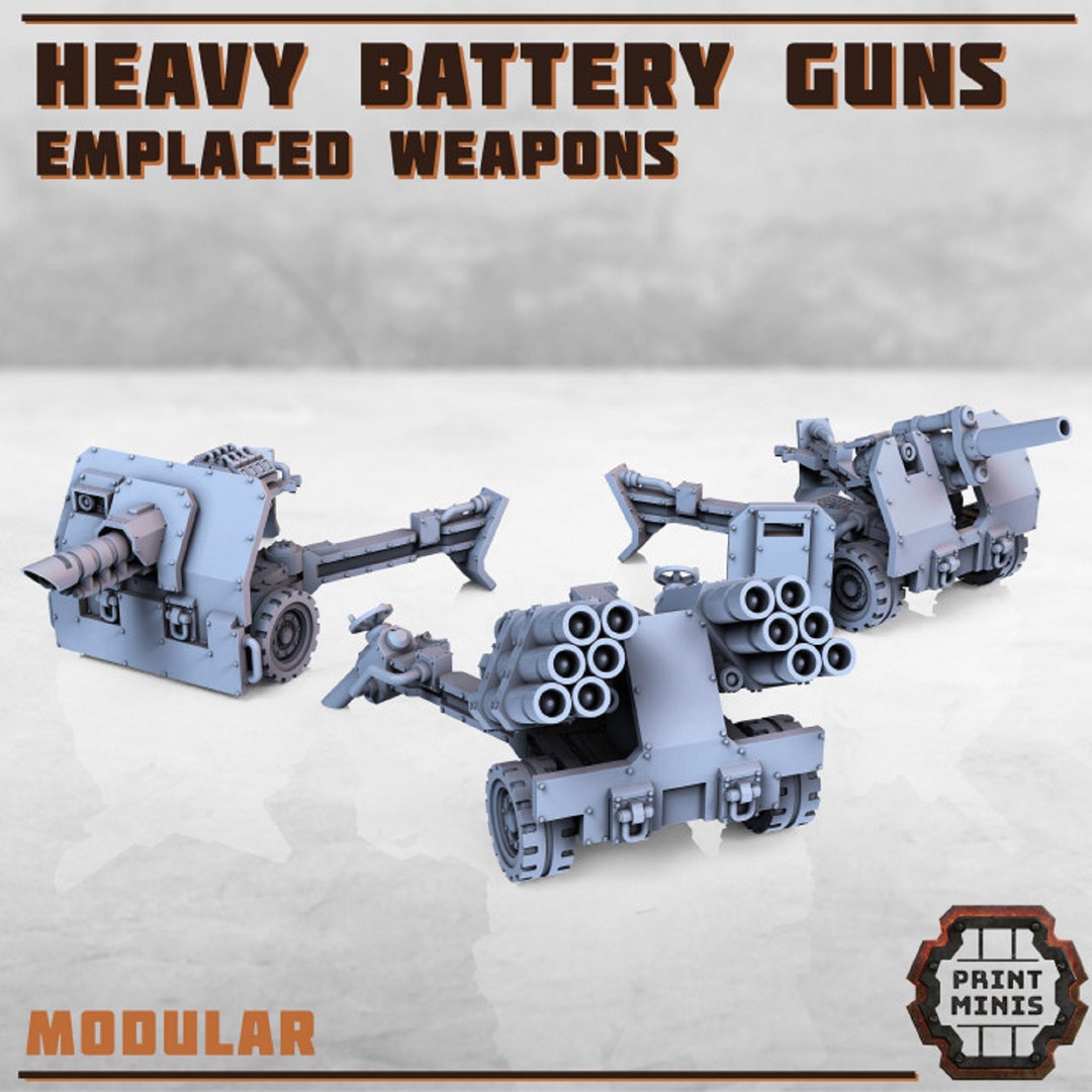 Heavy Battery Guns, Weapons, Dnd, Miniature Terrain, Dungeons and ...