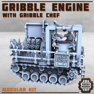 Gribble Engine With Chef 28mm/32mm Scifi Wargame Scatter Terrain Food ...