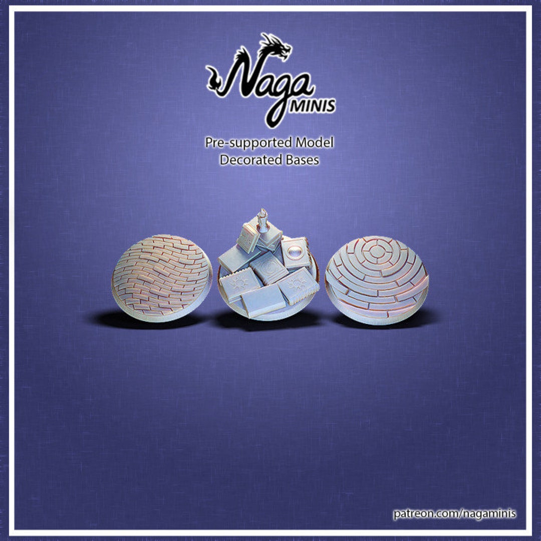 Dnd Bases Miniature Bases for 28 and 32mm Scale Figurines, Dungeons and ...