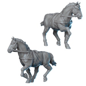 Horse and Cart Dnd Dungeons and Dragons 28mm 32mm Medieval Miniatures ...