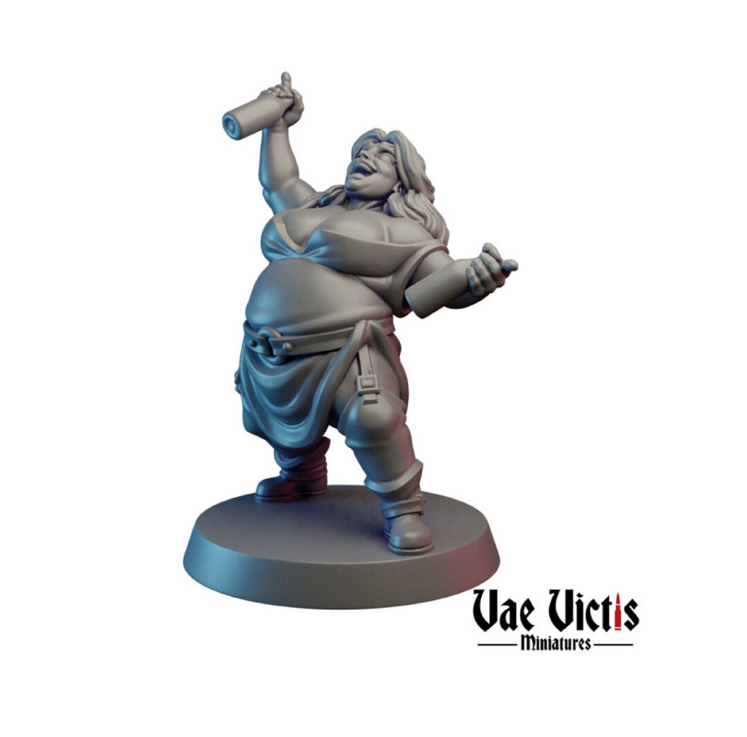 Party Lady Townsfolk Drunk Dnd Miniature Dungeons and - Etsy
