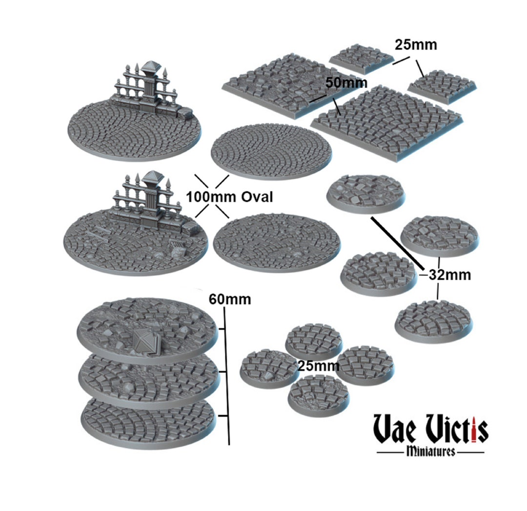 Cobblestone Bases, Dnd, Dungeons and Dragons, Scatter Terrain, Tabletop ...