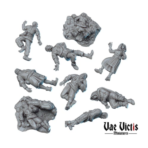 Corpses Dead Body Scatter Dnd 28mm Minis 32mm Dungeons and - Etsy Singapore
