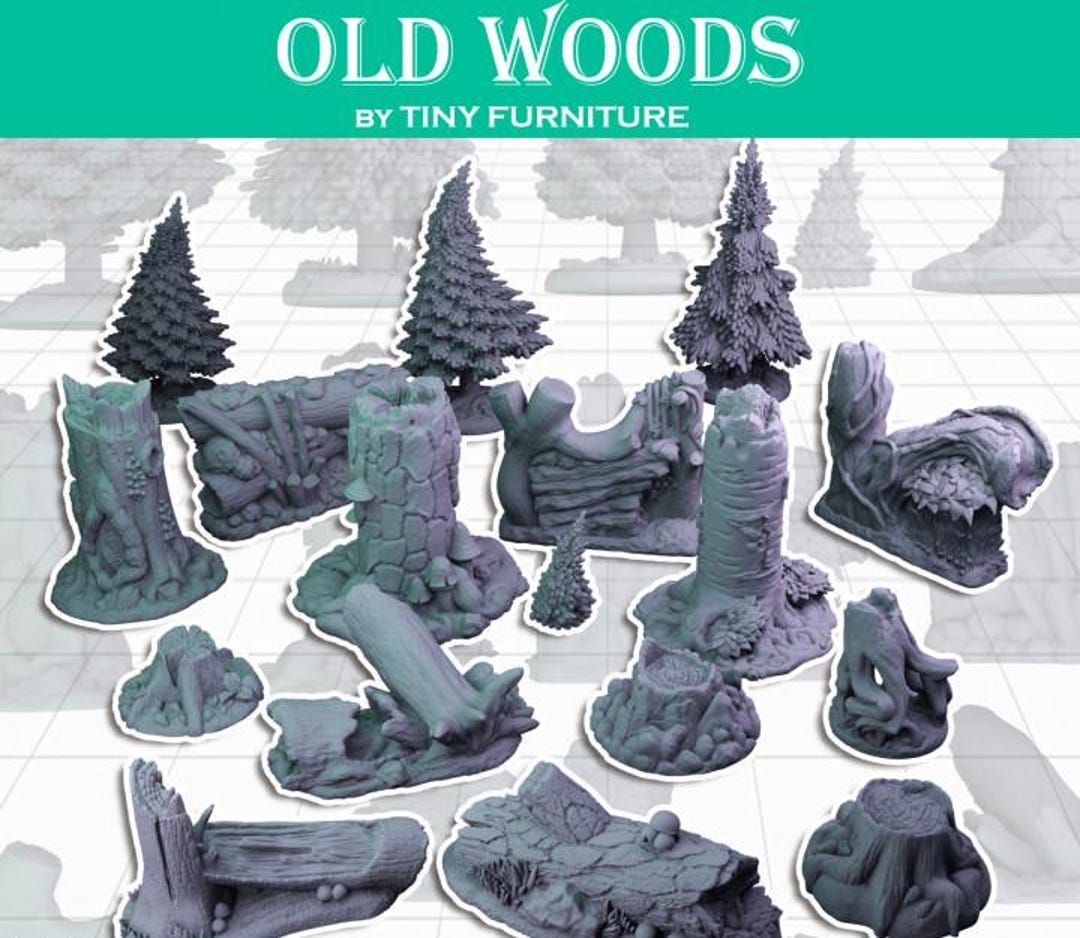 Forest Miniature Scatter Dnd Dungeons and Dragons 28mm/32mm TTRPG ...