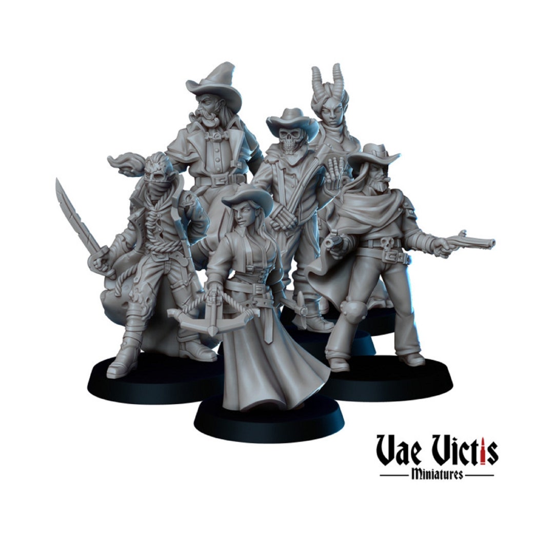Western Classic Heroes Set Dnd Npcs in 28mm/32mm Deadlands Dnd Dungeons ...