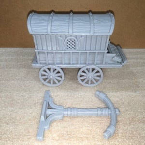 Merchant Wagon Miniature Dnd Dungeons and Dragons 28mm/32mm Wagon 3D ...