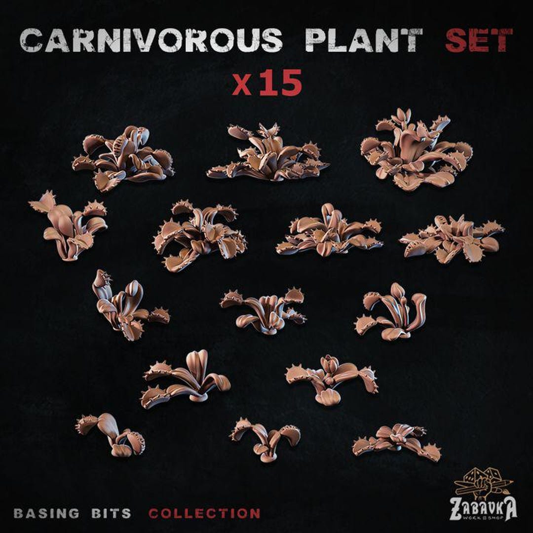 15pc Carnivorous Plant Basing Bits (plants) 28mm/32mm Scale Scatter ...