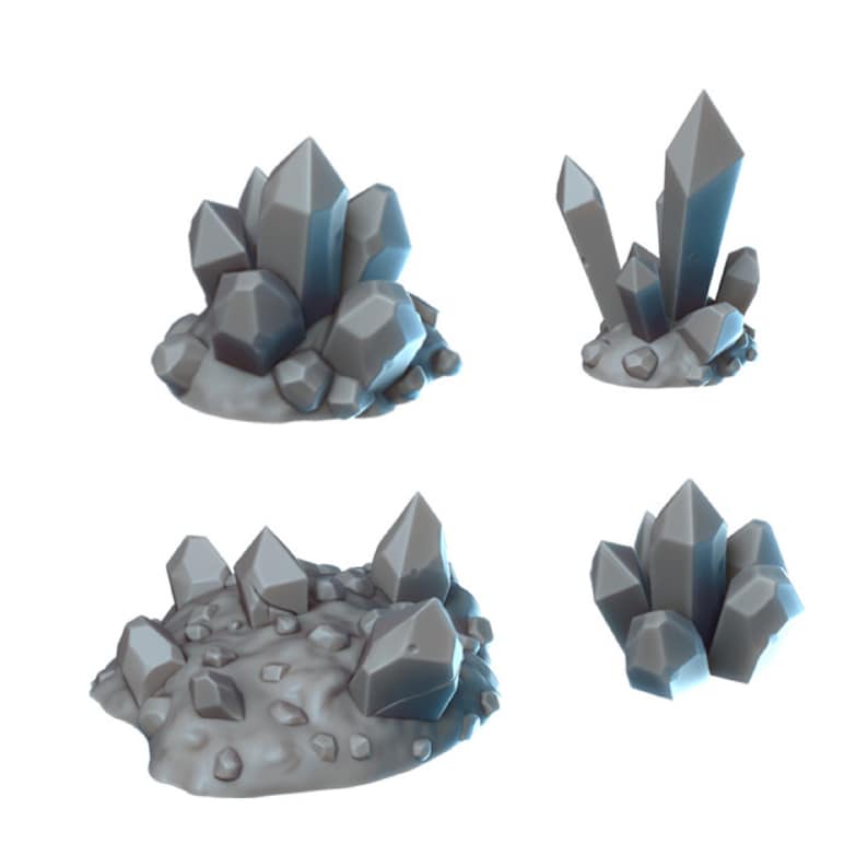 10pc Crystals Miniature Set for Dnd Dungeons and Dragons Tabletop RPG ...