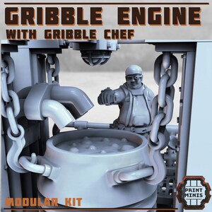 Gribble Engine With Chef 28mm/32mm Scifi Wargame Scatter Terrain Food ...
