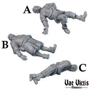 9pc Corpses Dead Body Scatter Terrain for Dnd Dungeons and Dragons ...