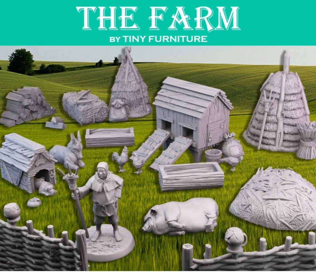 Farm Miniatures Dnd Dungeons and Dragons 28mm/32mm TTRPG Farm Fantasy ...