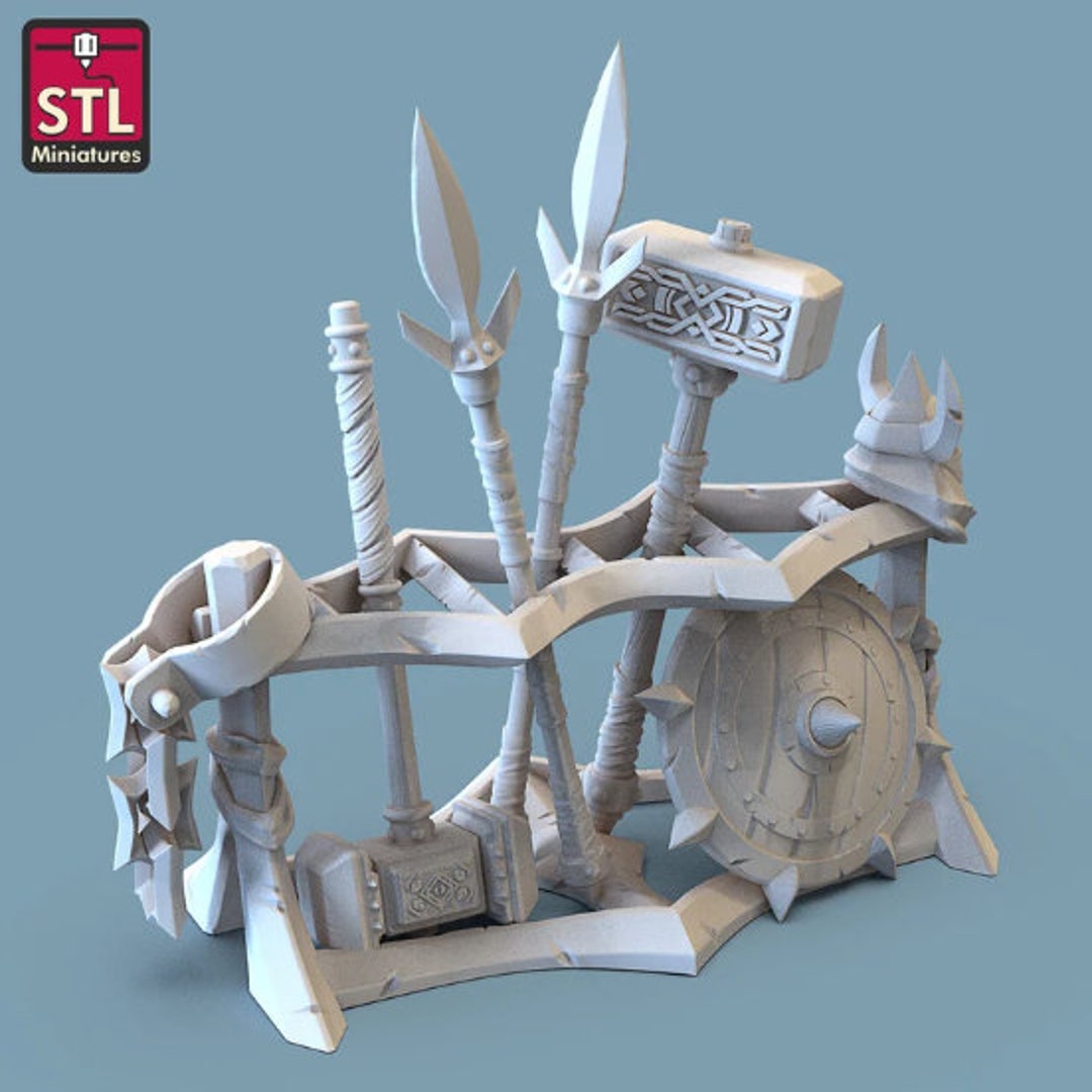 Weapons Rack Dnd Dungeons and Dragons 28mm/32mm Pathfinder TTRPG ...