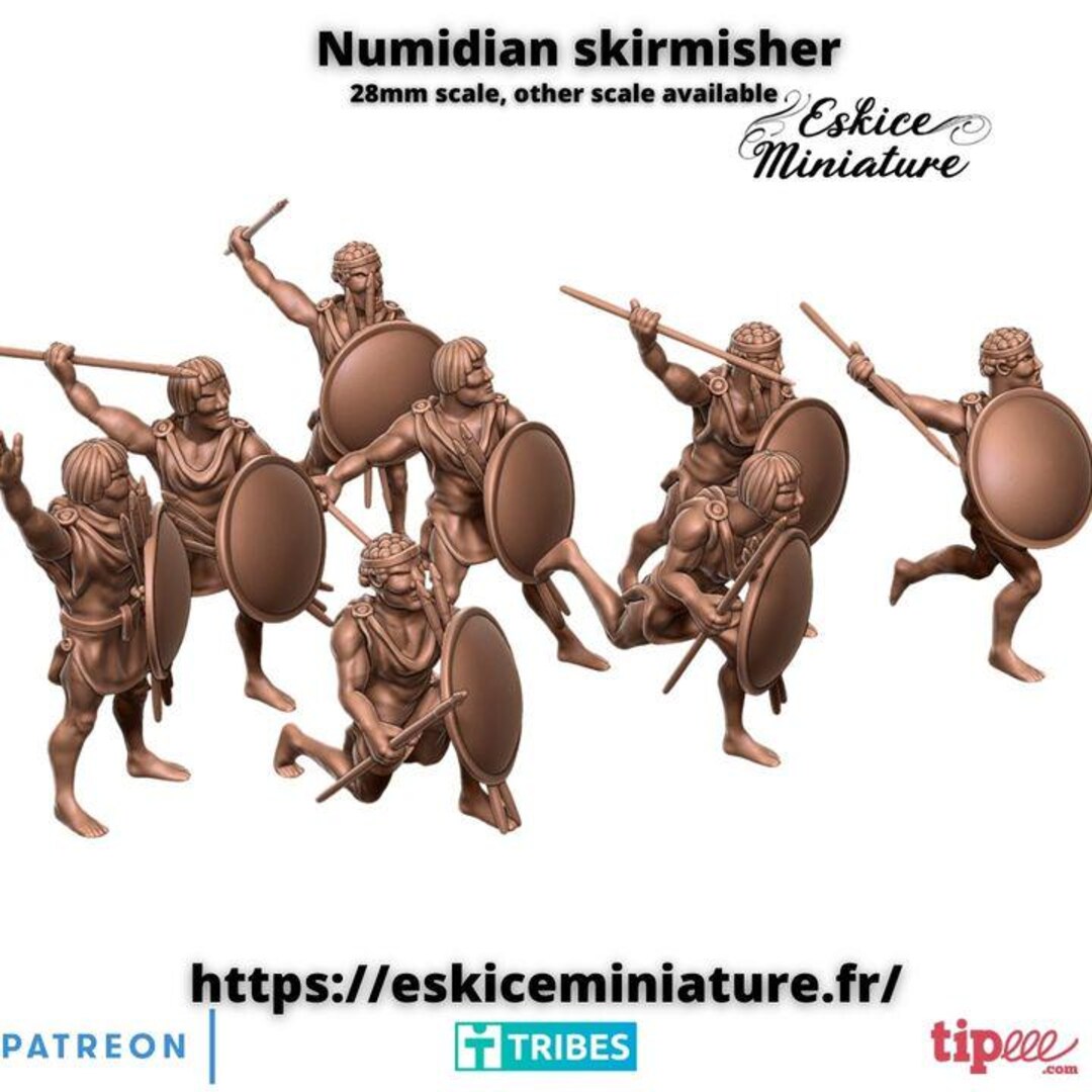 Numidian Skirmisher – 15mm 20mm 28mm 32mm 1 35 Scale – Ancient Light Infantry Miniature for ...