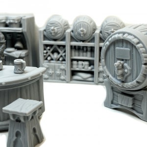 Tavern Bar Dnd Miniature Terrain for Dungeons and Dragons D&D ...