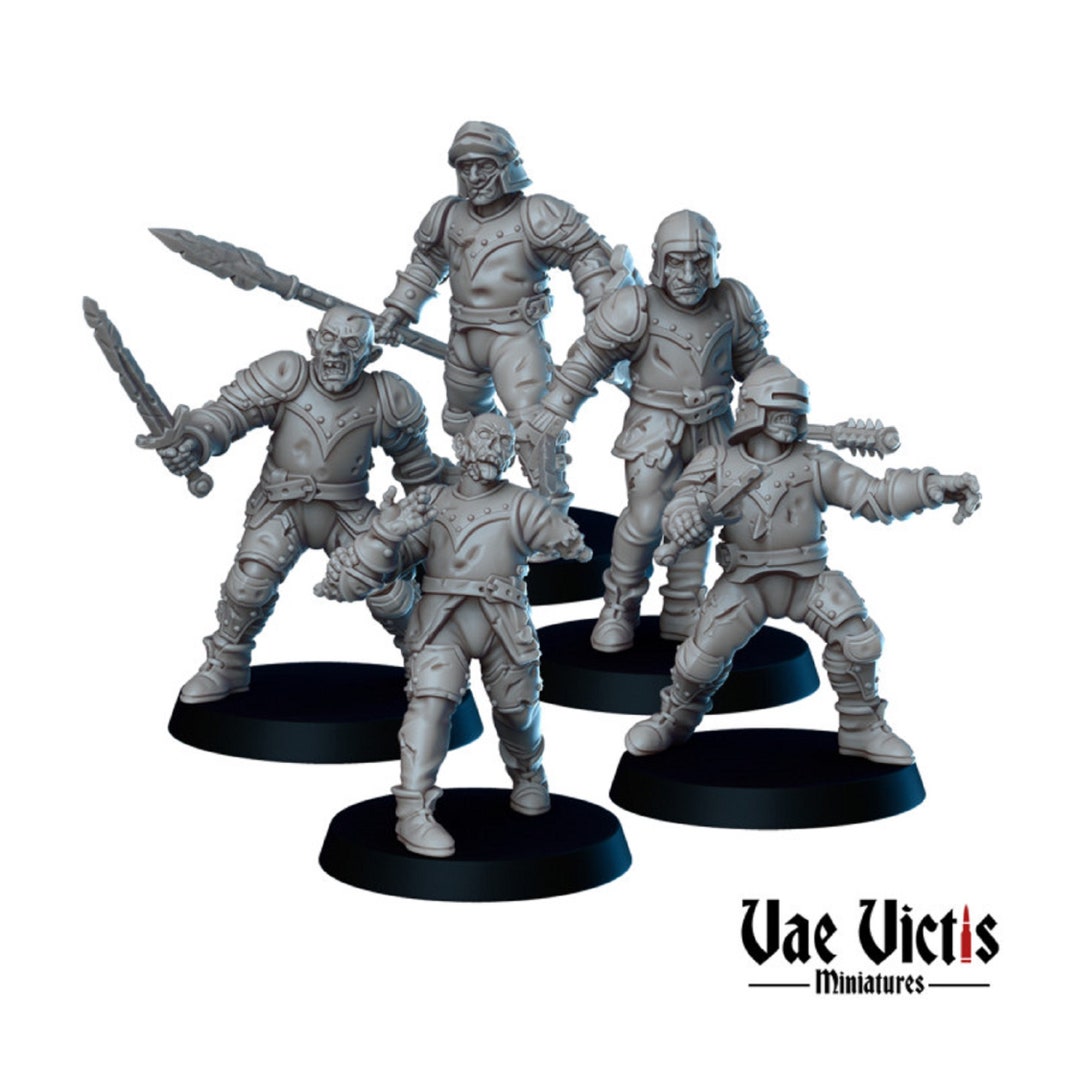 28mm 32mm Undead Guards Miniature Pack for Dnd Dungeons and Dragons ...