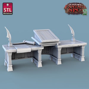 Magistrate Set, Court Room Furniture, Dnd, Dungeons and Dragons, Judge ...
