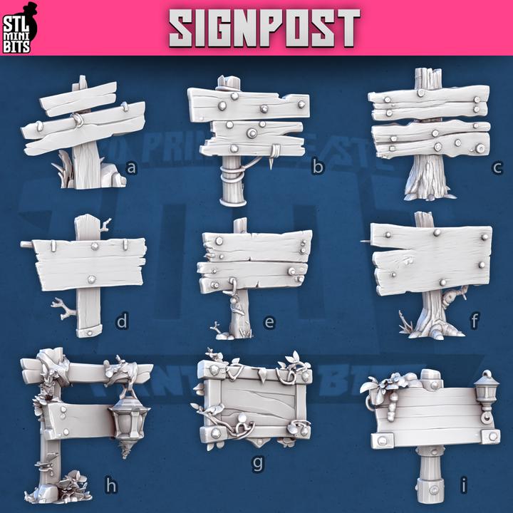Signpost Miniatures for Dungeons and Dragons 28mm/32mm Basing Bits Dnd ...